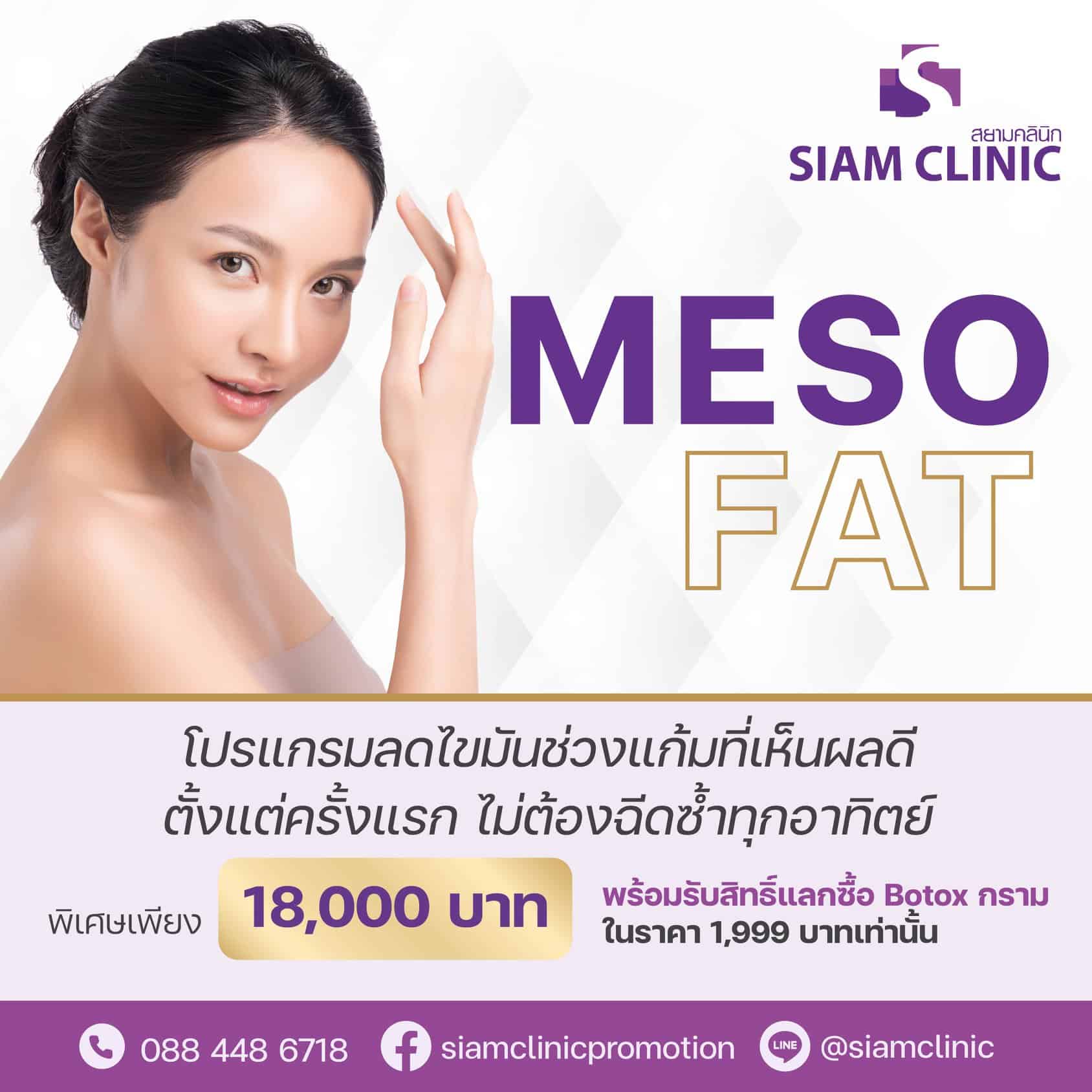 MesoFat โปรแกรมลดไขมันช่วงแก้ม - Siam Clinic Phuket คลินิกความงามภูเก็ต